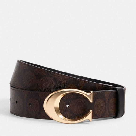 Coach | Accessories | New Coach Signature Buckle Belt 38mm Unisex ...